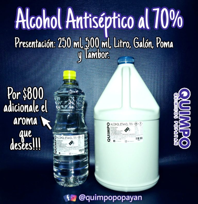 ALCOHOL ETANOL AL 70% – Quimpo Popayán