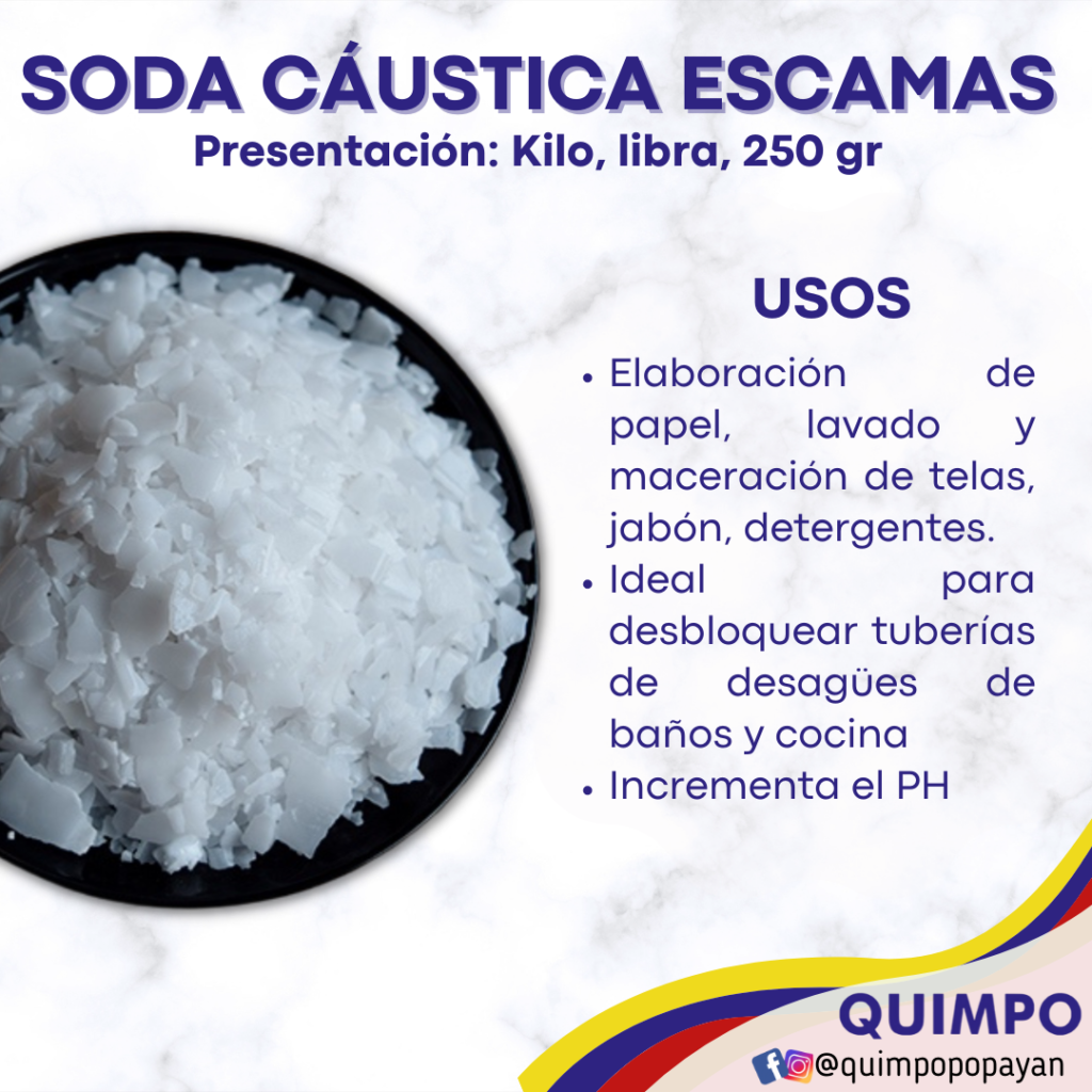 Soda Cáustica en Escamas 98% – Quimpo Popayán