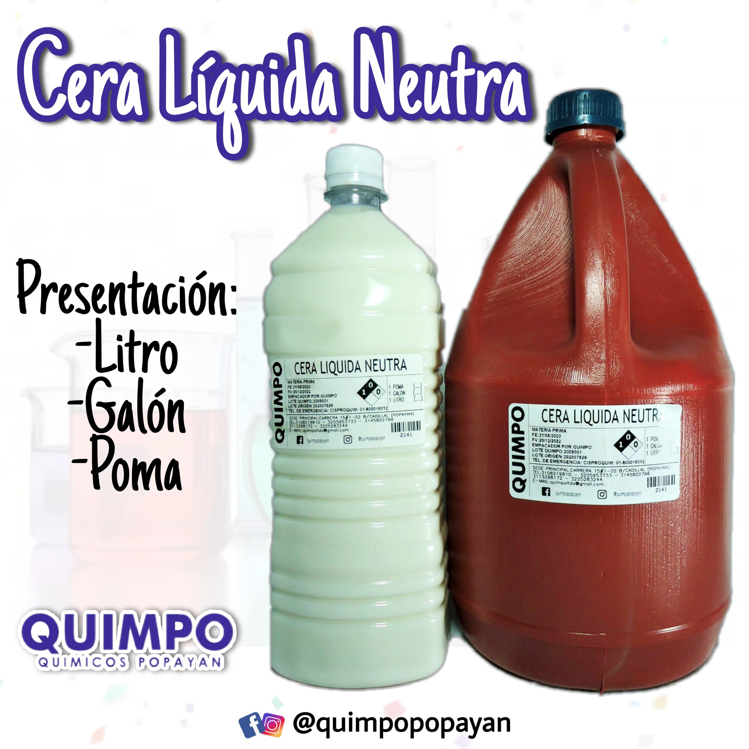 Cera Líquida Neutra – Quimpo Popayán