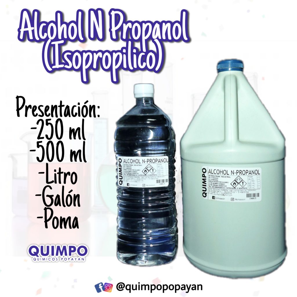 Alcohol N-Propanol (Isopropílico) – Quimpo Popayán